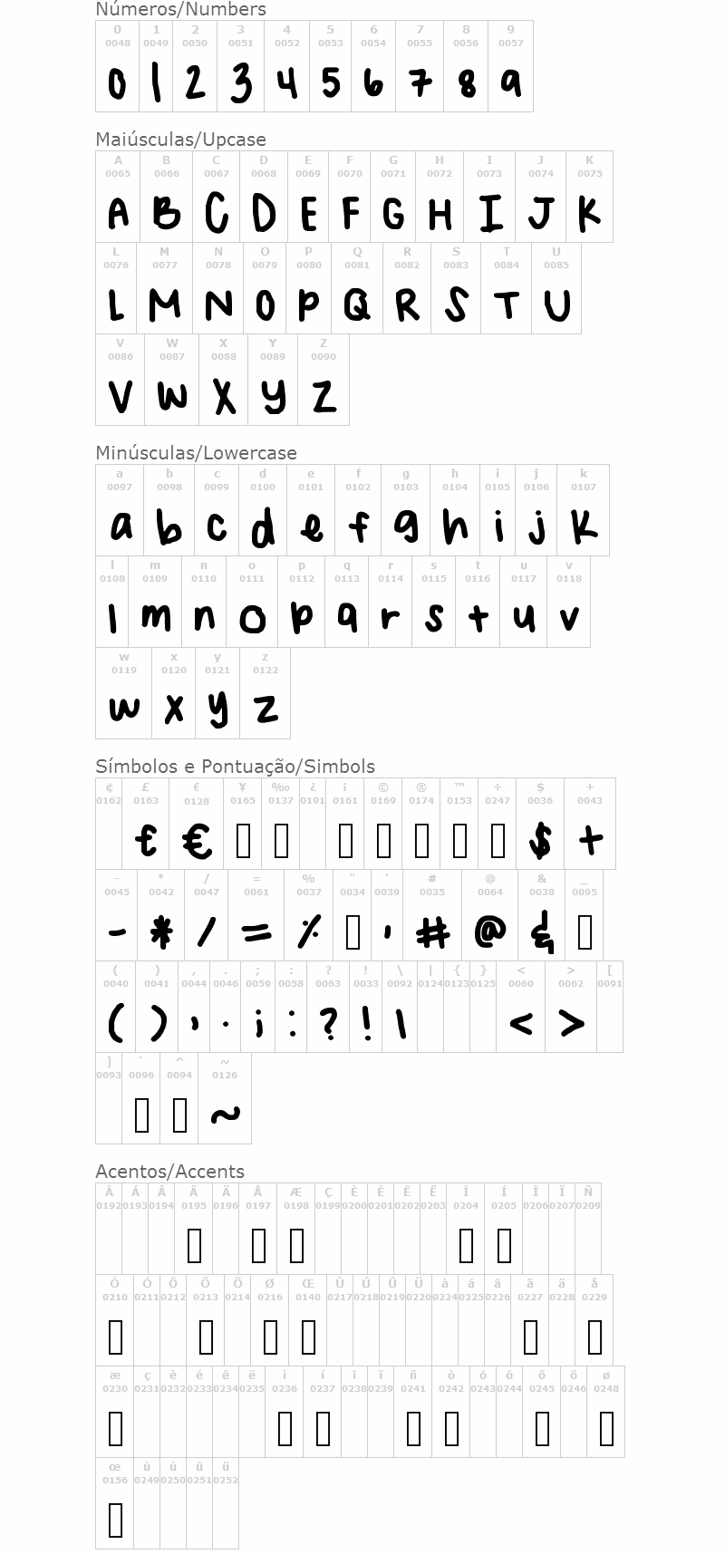 Angelina Handwriting Fonte | Visualizar