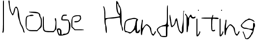 Mouse Handwriting Fonte | Visualizar