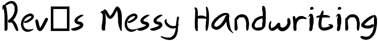 Rev's Messy Handwriting Fonte | Visualizar